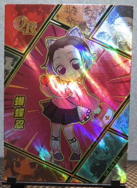 SHINOBU KOCHO DEMON Slayer QR Holo Foil Premium Card NM CCG Chibi Anime ...