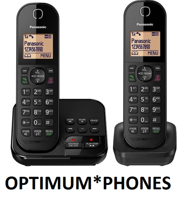 PANASONIC KX-TGC422EB TWIN Digital Cordless Phone with Answer Machine £37.99 - PicClick UK