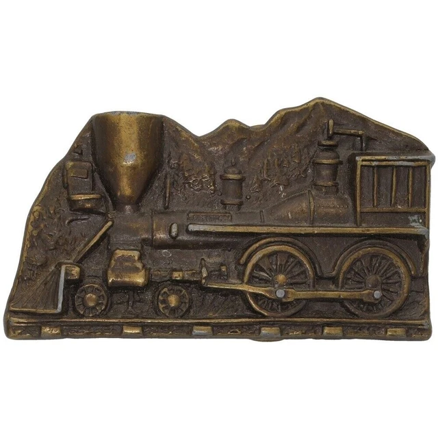 STEAM ENGINE RAILROAD Railway Train Locomotive Line 70s Vintage Belt Buckle £13.75 - PicClick UK