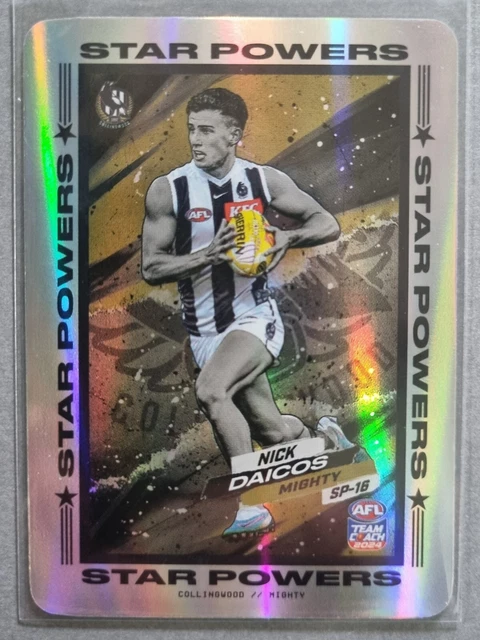 2024 AFL TEAMCOACH Nick Daicos Star Powers Card #SP-16 Collingwood Magpies $11.50 - PicClick AU