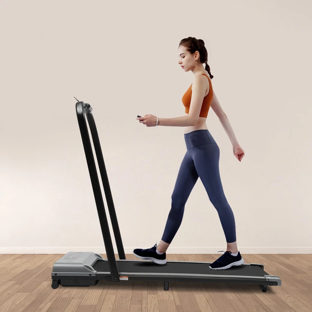 2-IN-1 FOLDING TREADMILL Electric Walking Jogging Machine Under Desk ...