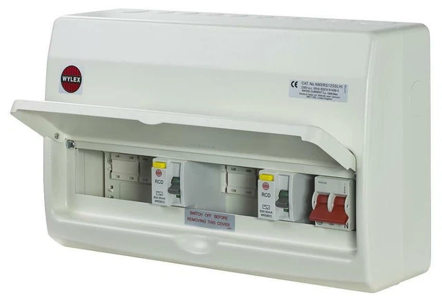 12 WAY NMX High Integrity Dual RCD Metal Consumer Unit - WYLEX £150.49 ...