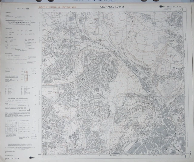 ORIGINAL OS MAP; 1:10,000; Sheet SK 56 SW; 1977; Mansfield ...