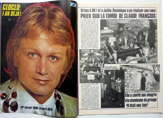 *CLAUDE FRANCOIS = Coupure de presse 2 PAGES 1979 / CLIPPING EUR 5,00 ...