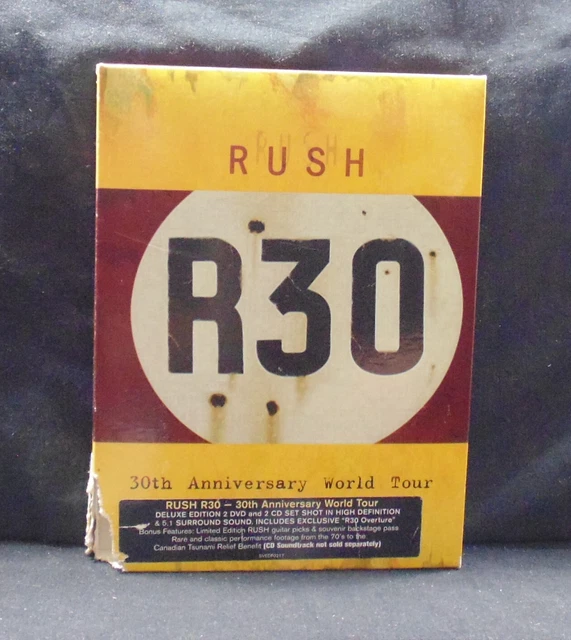 RUSH R30 ---- 2DVDs + 2CDs + SLIP + INSETS + GUITAR PICKS ----- SEE ...