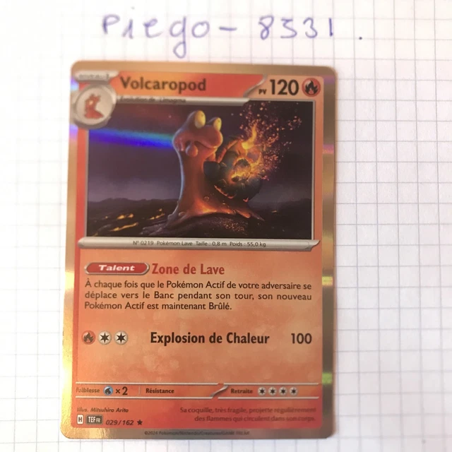 CARTE POKÉMON VOLCAROPOD Niveau 1 Brillant 029/162* EUR 1,00 - PicClick FR