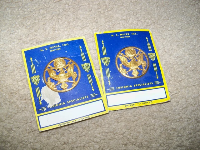 VTG US ARMY Enlisted Female Cap Badge On Card NS Meyer x2 $18.95 - PicClick