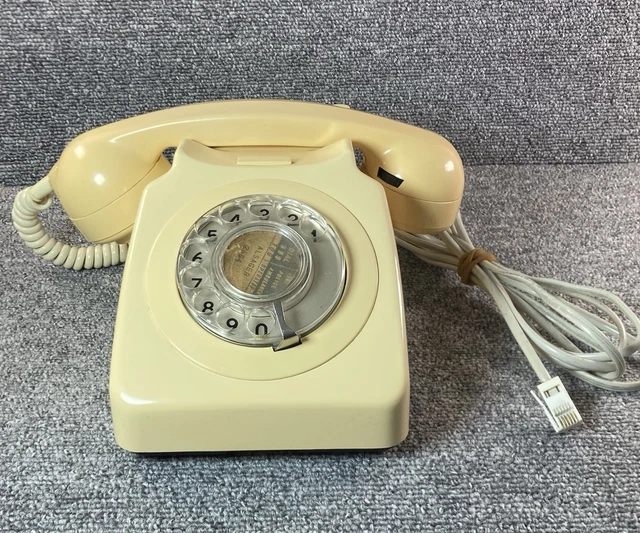 VINTAGE TELEPHONE AMPLIFIED Ivory Rotary Dial Telephone GPO BT 8746 G ...