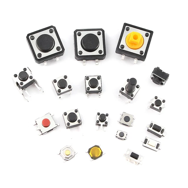 25 TYPES ASSORTED Micro Switch Push Tact Button ON/OFF Touch Button ...