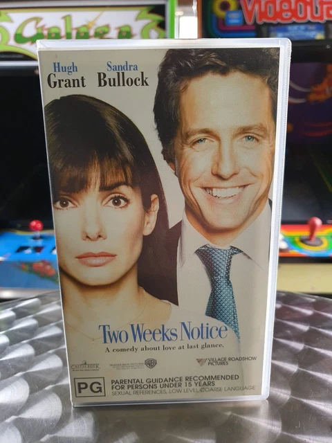 TWO WEEKS NOTICE - Hugh Grant, Sandra Bullock - VHS Movie - Video Tape ...