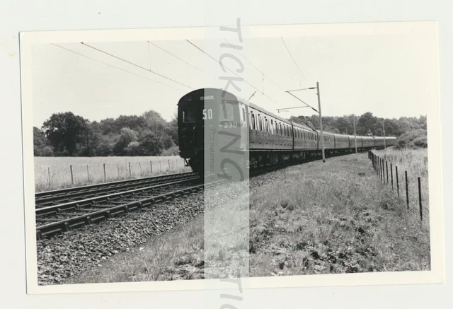 BR GREAT EASTERN Colchester Class 302 EMU 230 17/7/59 BR/OPC Real Photo ...