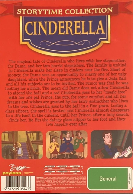 STORYTIME COLLECTION : 8 Movies incl Mulan & Cinderella (DVD, 2001, 8 ...