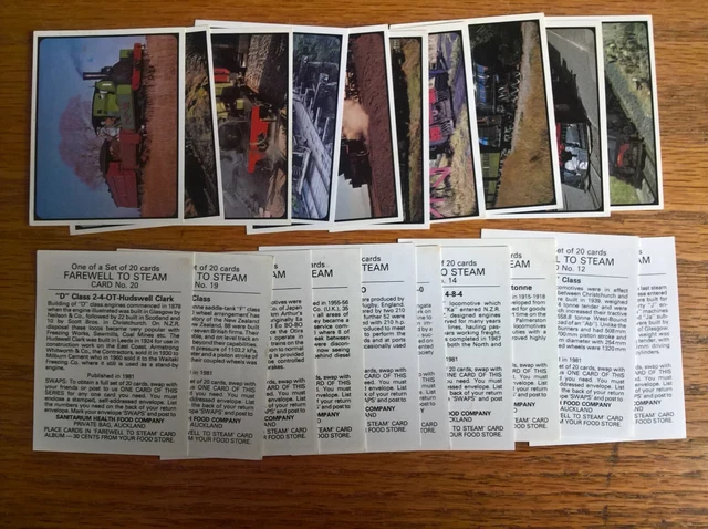SANITARIUM CEREAL TRADE cards: Farewell to Steam complete full set ...