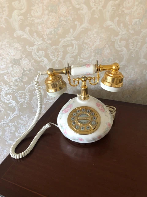 RARE VINTAGE Queens China Astral Telephone Landline Corded Dial Pad ...