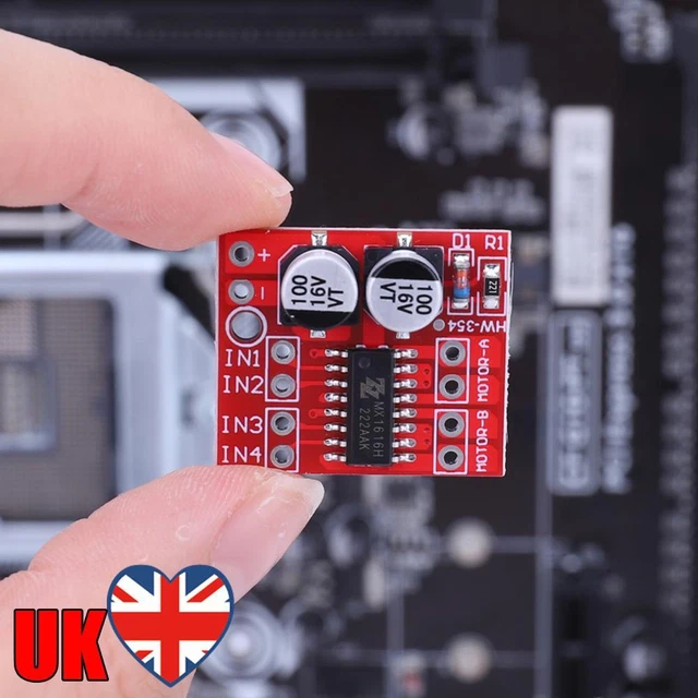 L298N DUAL DC Motor Module DC Stepper Motor Board Dual H Bridge Mini ...