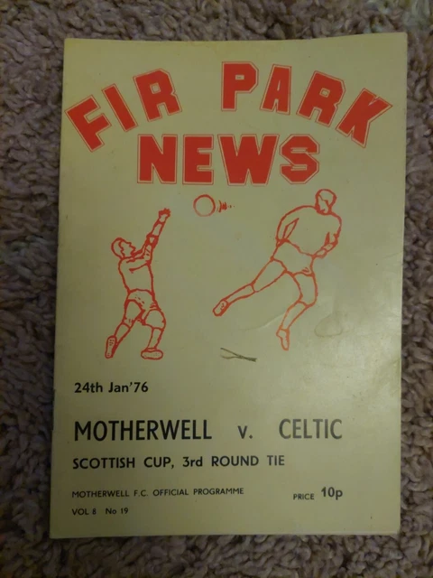 75/6 MOTHERWELL VS Celtic (Scottish Cup 3rd Round) £1.99 - PicClick UK