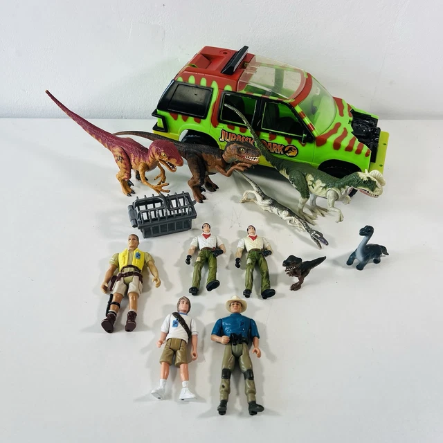 VINTAGE JURASSIC PARK Explorer Jeep, Figures, Dinosaur Bundle Job Lot £ ...
