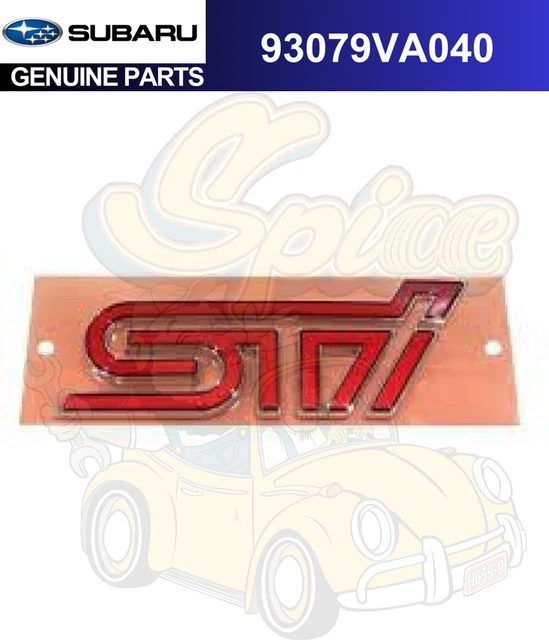 SUBARU WRX STI VA# 18-19 Genuine Rear Red Trunk Badge Emblem STI ...