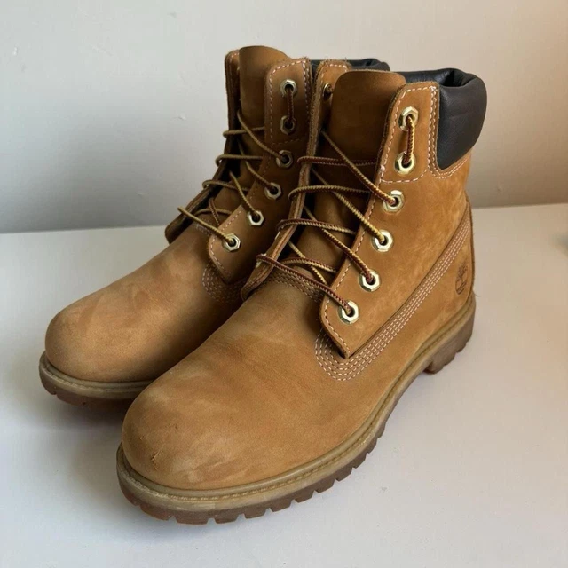 TIMBERLAND PREMIUM 6-INCH Waterproof Double Sole Boots Tan Yellow Mens ...