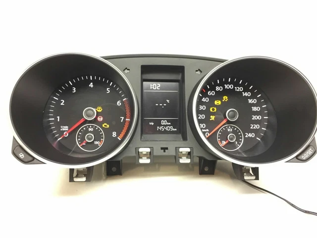 VW GOLF MK6 1.4 Tsi Petrol Tacho Speedometer Instrument Cluster Km/h ...