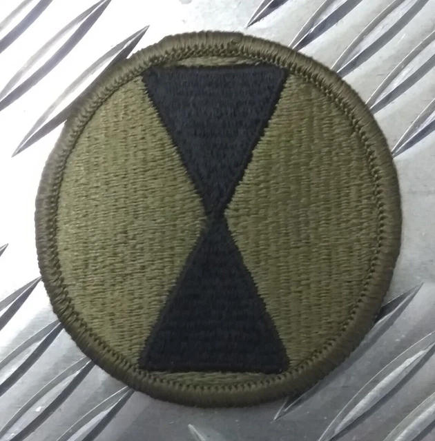 GENUINE US ARMY 7th Infantry Divison Embroidered Insignia Sew on Badge ...