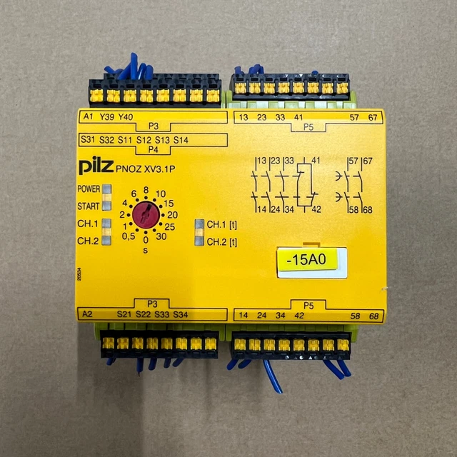 MUSHROOM SAFETY RELAY, PNOZ XV3.1P C 30/24VDC, Ident. No.: 787520 £150. ...
