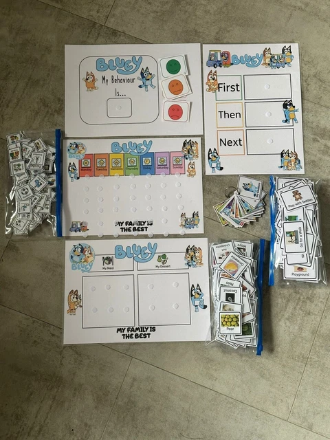 BLUEY FULL PEC Cards Set AUTISM ADHD VISUAL COMMUNICATION Non Verbal ...