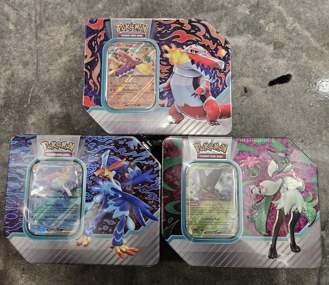POKEMON TCG PALDEA Partners Tins - Complete Set (3 Tins, 3 Promos, 15 ...