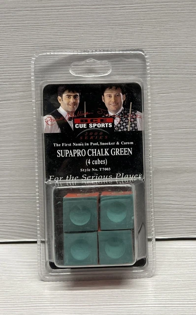 SUPAPRO CHALK 4 Green | Snooker & Pool | Ronnie Osullivan & Jimmy White ...