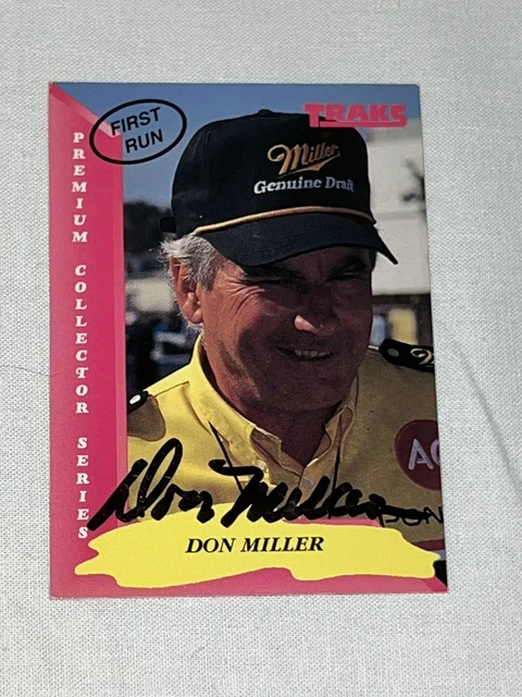 DON MILLER MGD 1994 TRAKS PREM #91 VINTAGE WINSTON CUP carte dédicacée ...