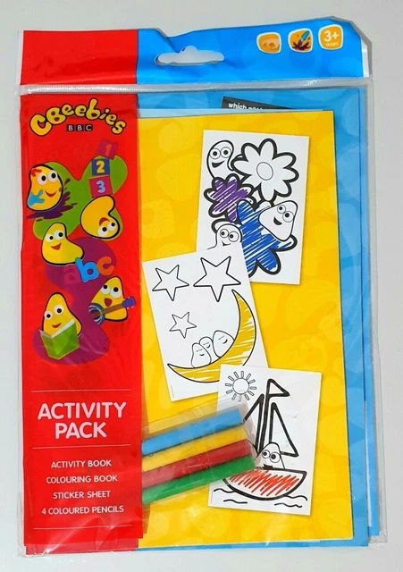 CBEEBIES ACTIVITY PACK Book Colouring Pencils Stickers Set pre school ...