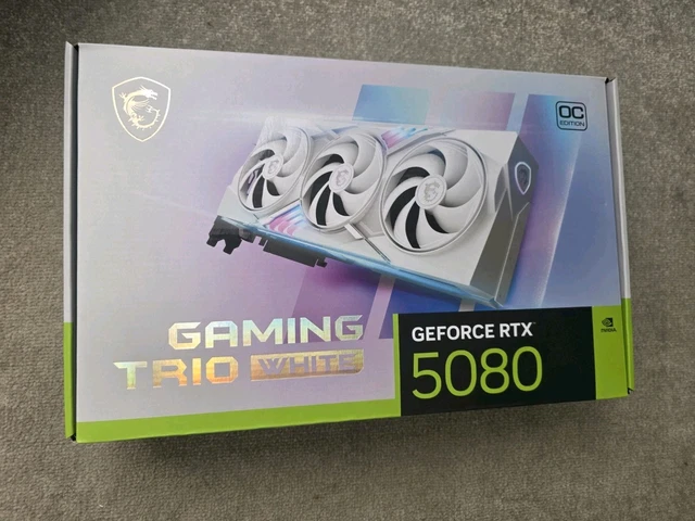MSI GEFORCE RTX 5080 16GB GDDR7 Gaming Trio OC - White £1,403.10 - PicClick UK