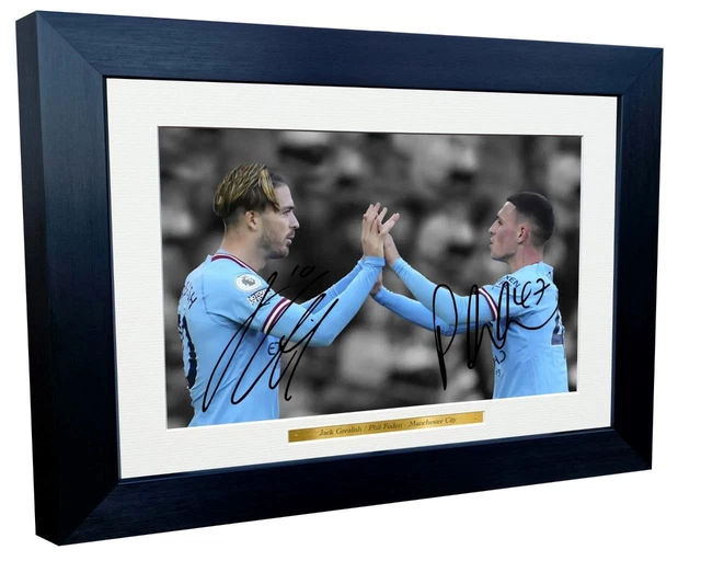 SIGNED GREALISH FODEN Manchester City Autograph Photo Photograph ...