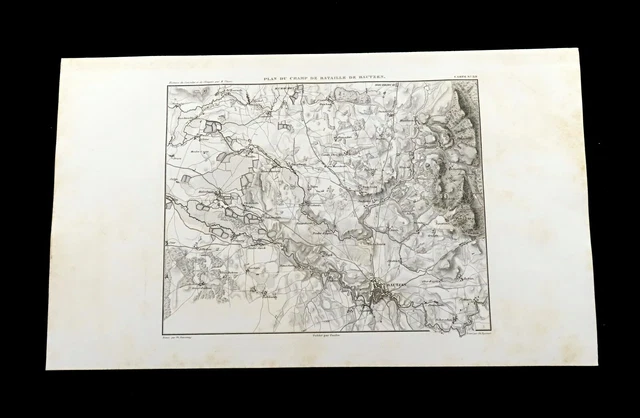 BATTLE OF BAUTZEN 1813 Map Napoleonic Wars German Campaign French ...
