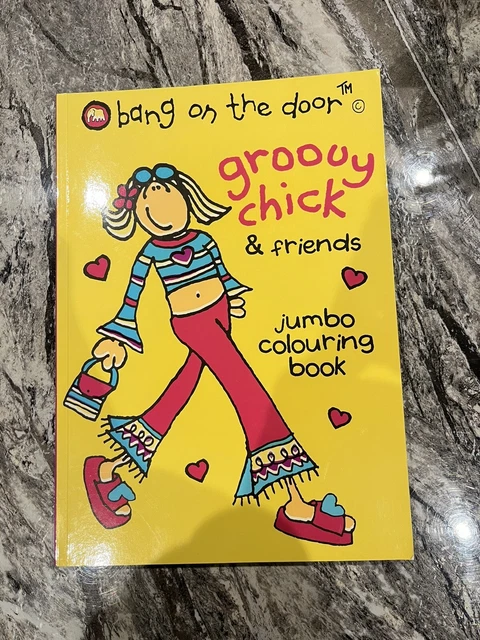 GROOVY CHICK AND Friends Bang On The Door Jumbo Colouring Book NEW ...