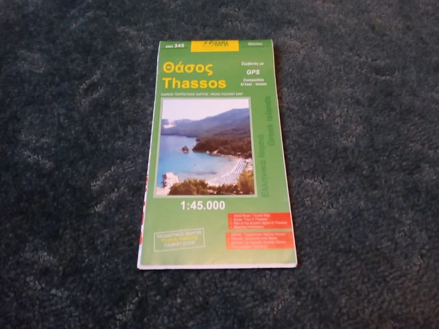 THASSOS FOLDING ROAD-TOURIST Map - Guide/Beaches/Plans, 1: 45 000 £1.99 ...