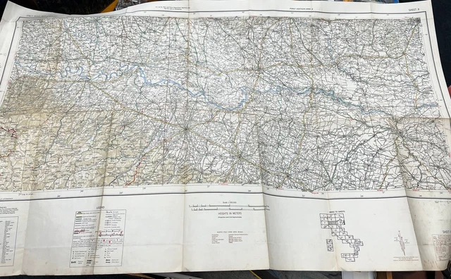 WW2 (1943) US ARMY ROAD MAP of ITALY (SHEET 8) - For ALLIED INVASION of ...