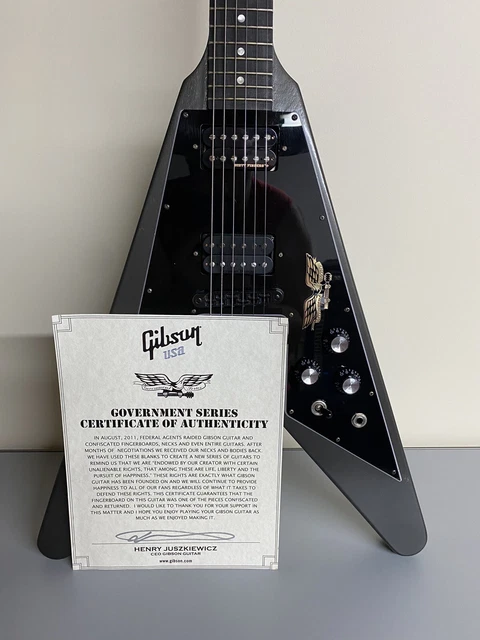GIBSON GOVERNMENT SERIES Flying V Electric Guitar - 2013 First Run ...