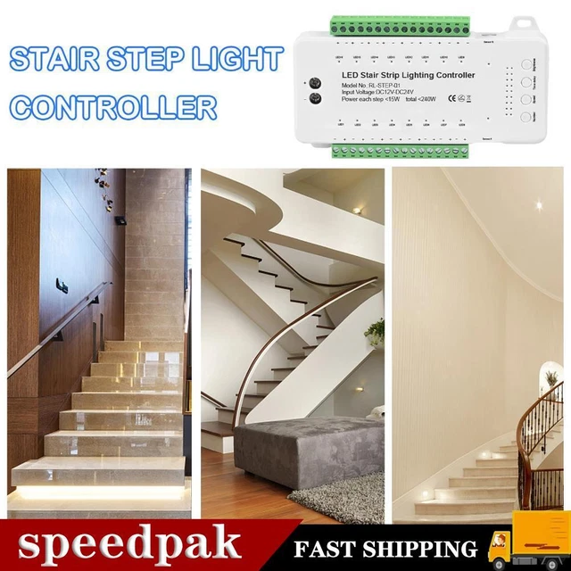LED STAIR LIGHT Controller Dimmable Ladder Automatic 2023 Sensor Motion ...