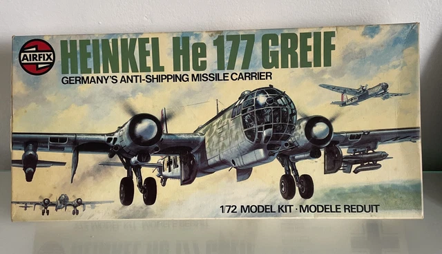 AIRFIX MODEL HEINKEL He 177 Greif - 1/72 Kit No 05009-2 Early 70’s ...