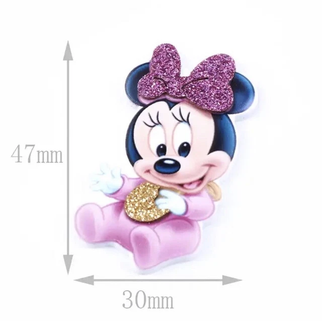 MINNIE MOUSE GLITTER Laser Cut 45Mm X2 Resin Flatbacks Embellishments ...