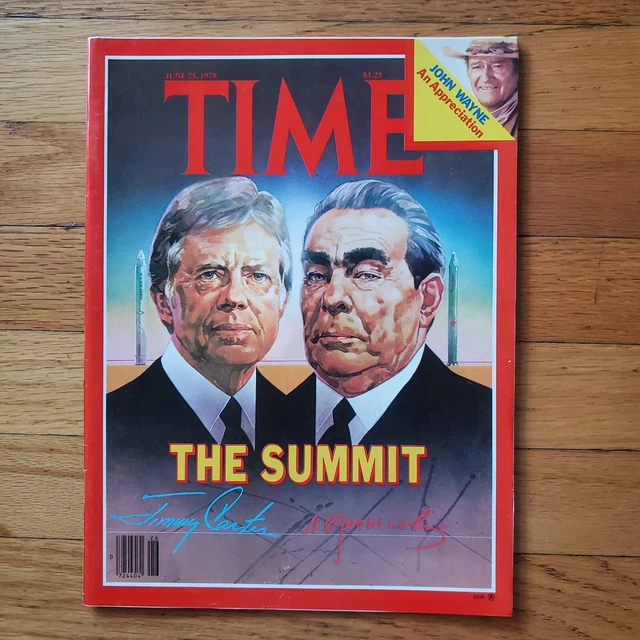 TIME MAGAZINE JIMMY Carter Leonid Brezhnev Summit John Wayne June 25 ...