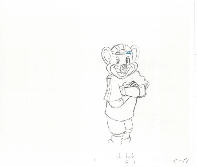 CHUCK E CHEESE Pizza Commercial Production Animation Cel Drawing 2005 B ...