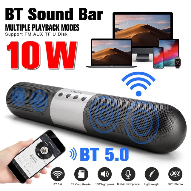 2024 PORTABLE BLUETOOTH Sound bar Speaker / Computer Speaker FM Radio ...