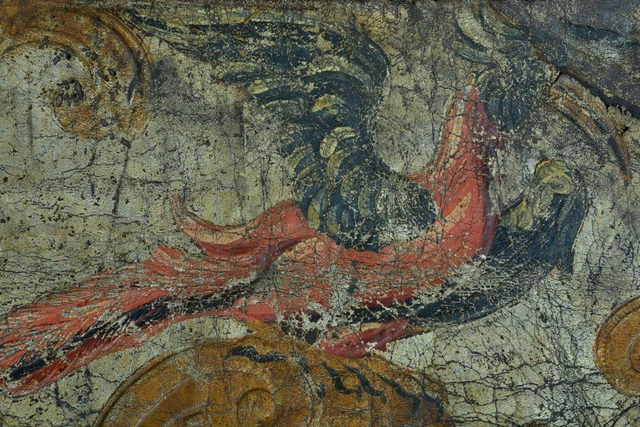 RARE CUIR DORÉ Français Baroque Louis XIV tenture murale Lyon Deco ...