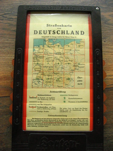 AUTOMOBIL-KARTE , Karten-Wunder (1939) , Strassen Karte , Bakelit EUR ...