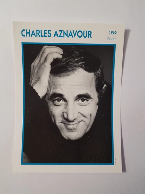 CHARLES AZNAVOUR - Carte Fiche Cinema Portrait De Stars EUR 2,50 ...
