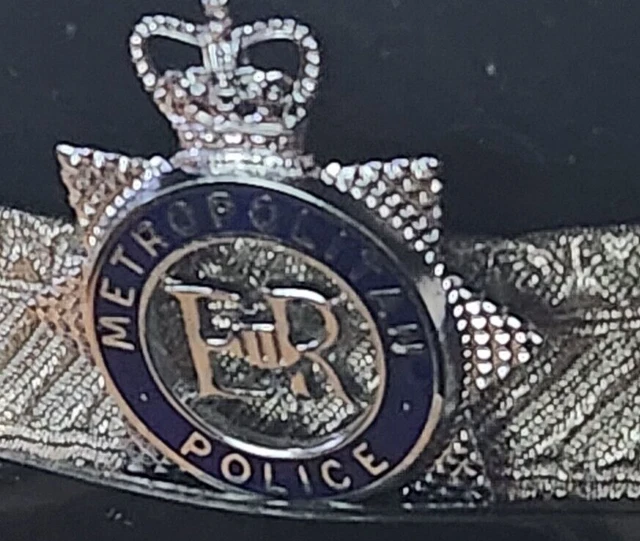 LONDON METROPOLITAN POLICE Officer Hat & Badge Weston Cap Enamel Blue ...