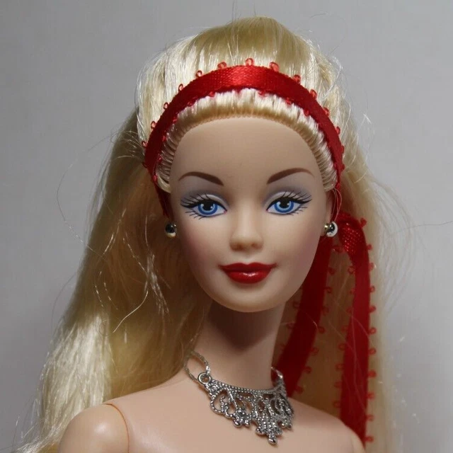 Barbie Doll Nude Blonde Hair Blue Eyes Silver Jewelry Crown Tnt Click