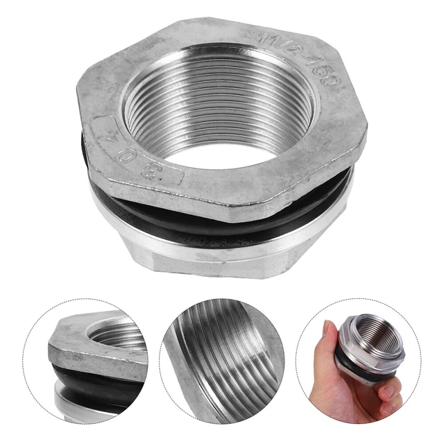 304 STAINLESS STEEL Tank Connector - Bulkhead Fitting £11.55 - PicClick UK